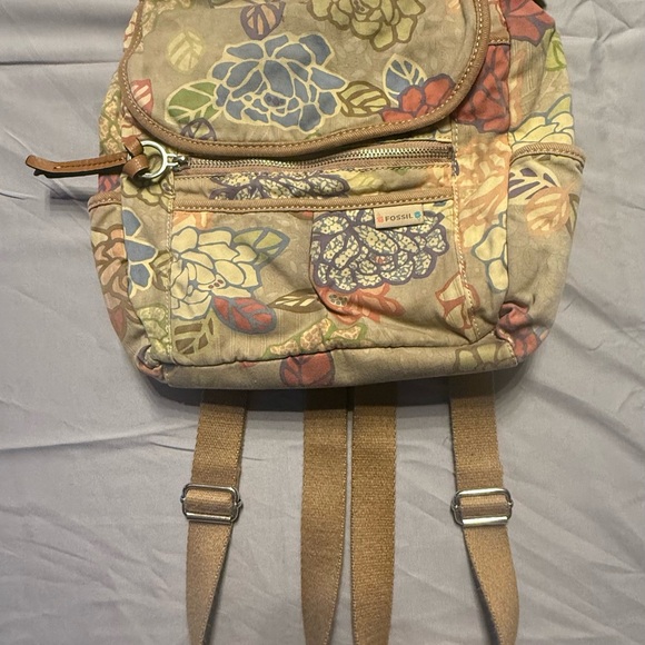 Fossil | Bags | Fossil Multicolor Floral Backpack | Poshmark